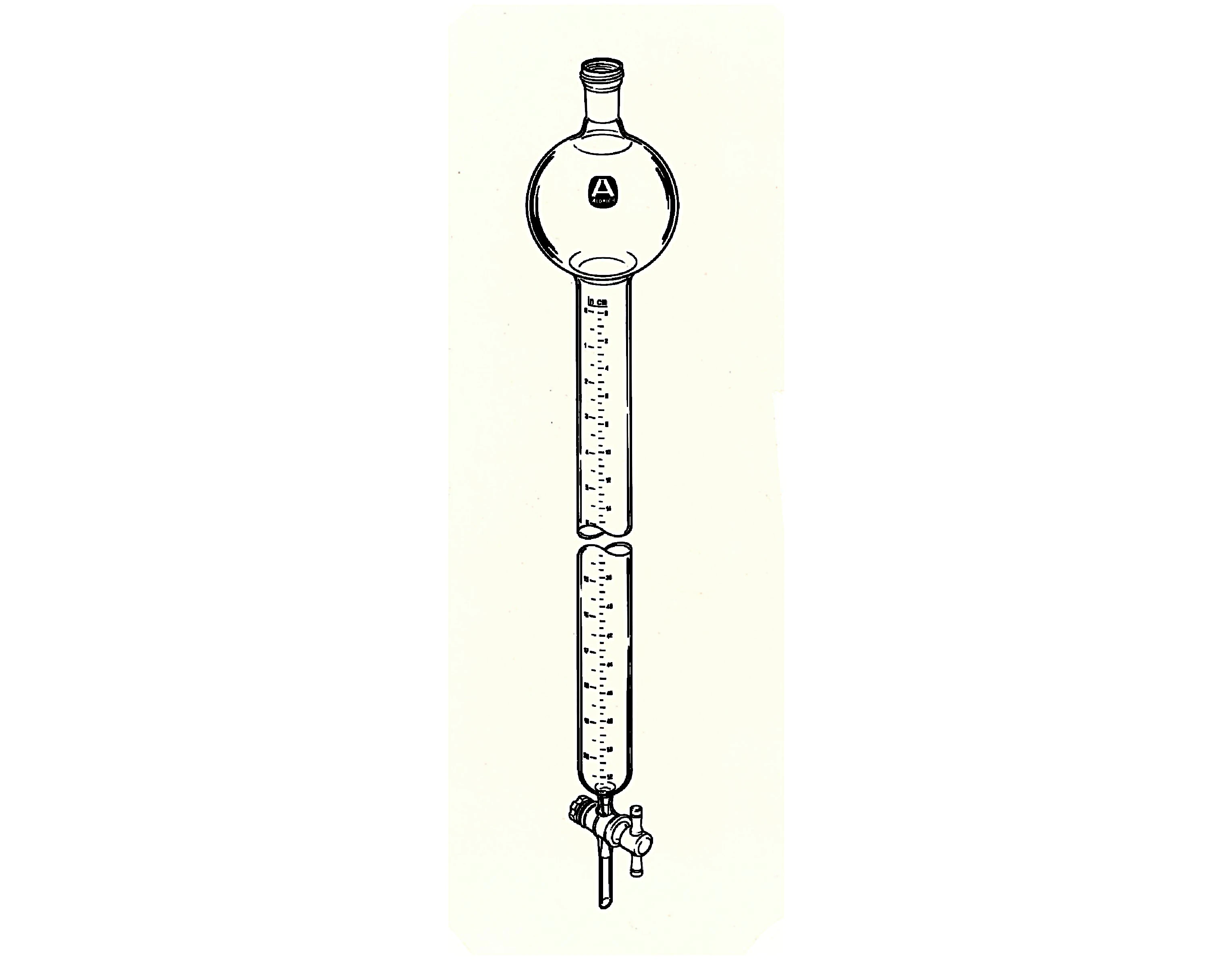 Aldrich® calibrated chromatography column with solvent reservoir and ...